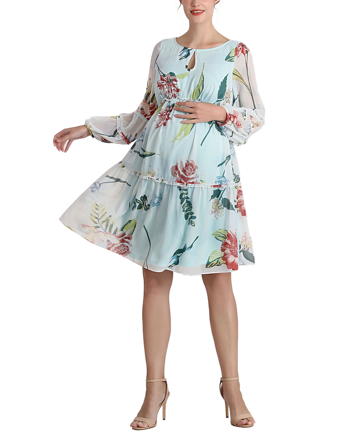 Click here for kimi + kai Womens Brielle Chiffon Maternity Dress... prices