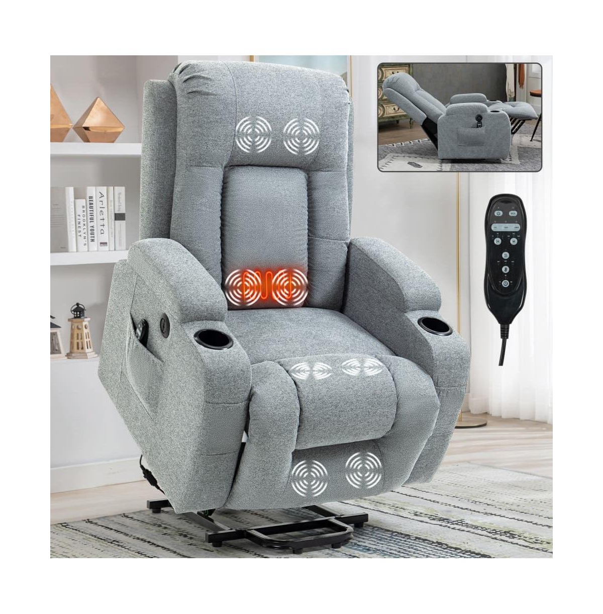 Click here for Power Lift Recliner Chair with Heat & Massage  Usb... prices