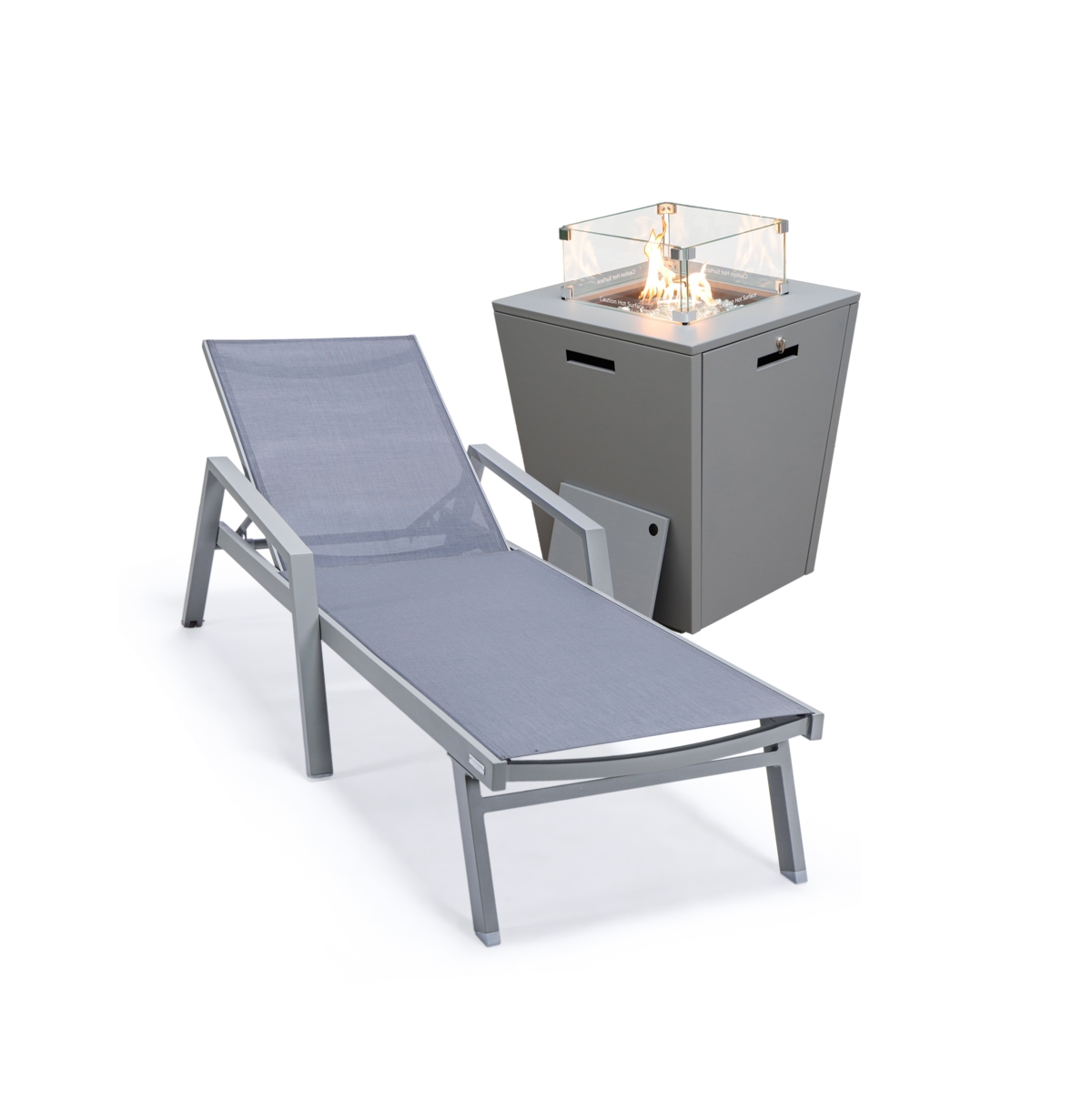Click here for LeisureMod Grey Aluminum Outdoor Patio Chaise Loun... prices