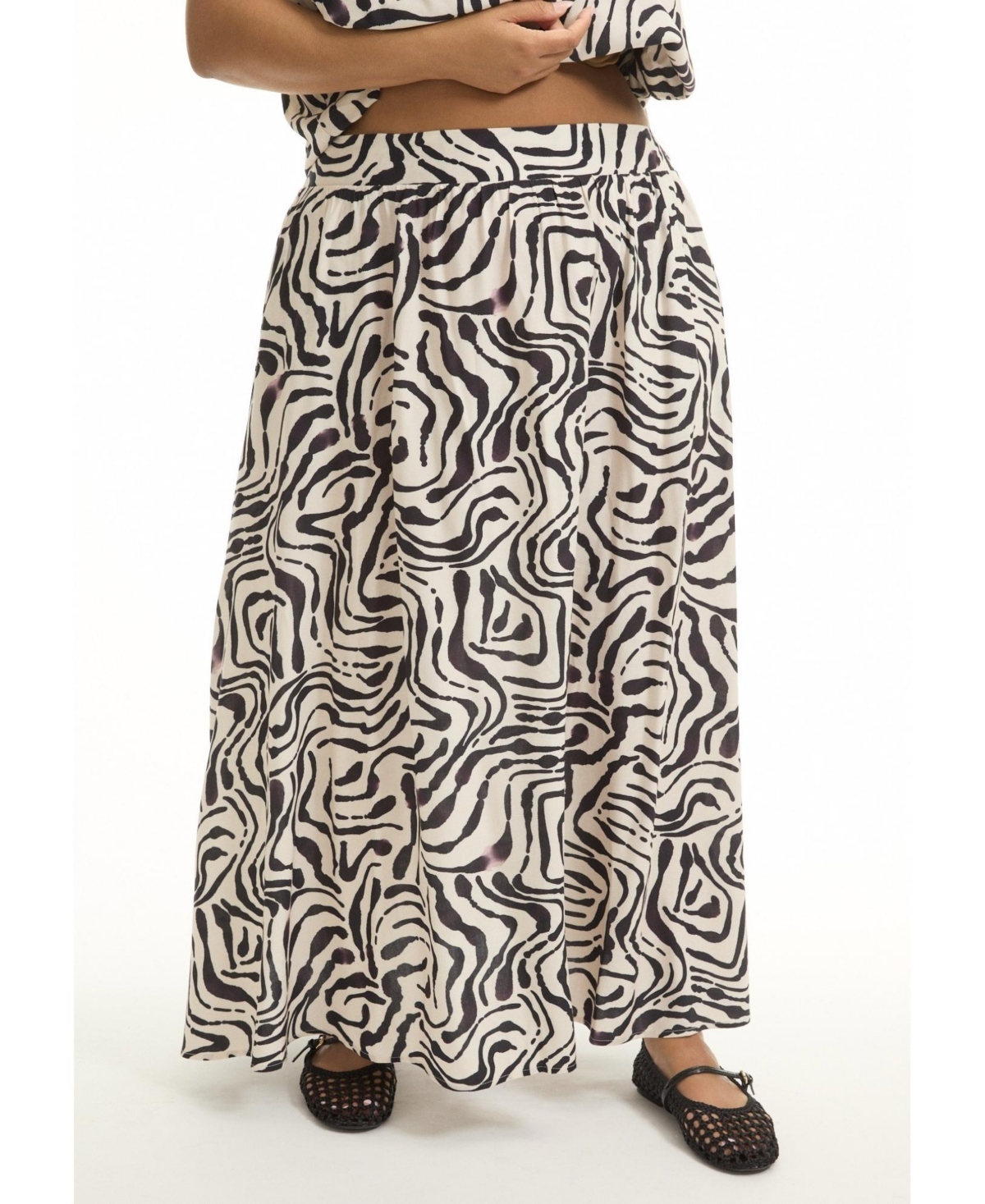 Click here for June + Vie Womens Plus Size Pull-On Flowy Maxi Ski... prices