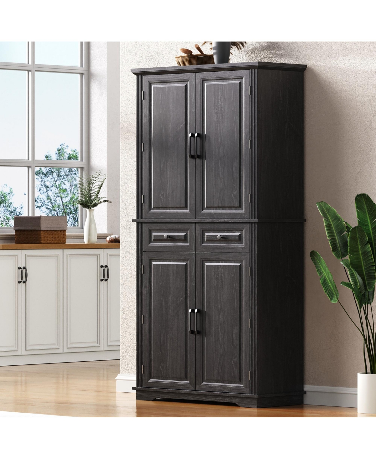 Click here for Casainc 71" Kitchen Pantry Cabinet with Pull-... prices
