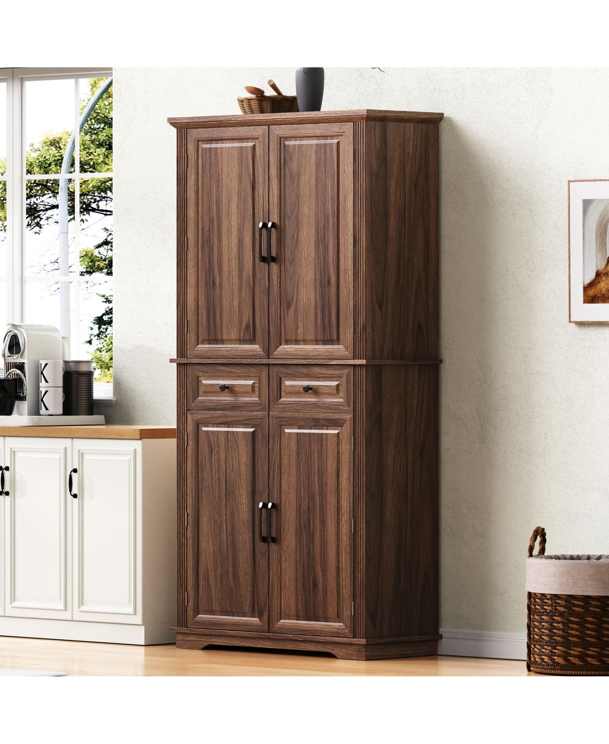 Click here for Casainc 71" Kitchen Pantry Cabinet with Pull-... prices