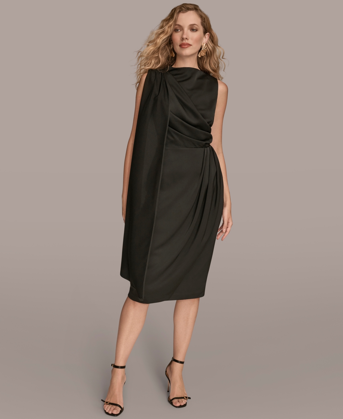 Click here for Donna Karan New York Womens Satin Scarf Sheath Mid... prices