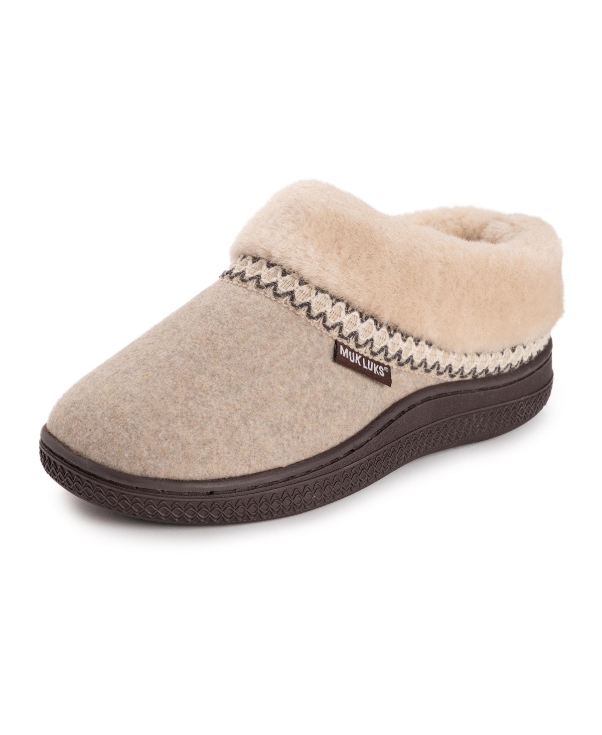 Click here for Muk Luks Womens Neira Faux Wool Clog - Oatmeal prices