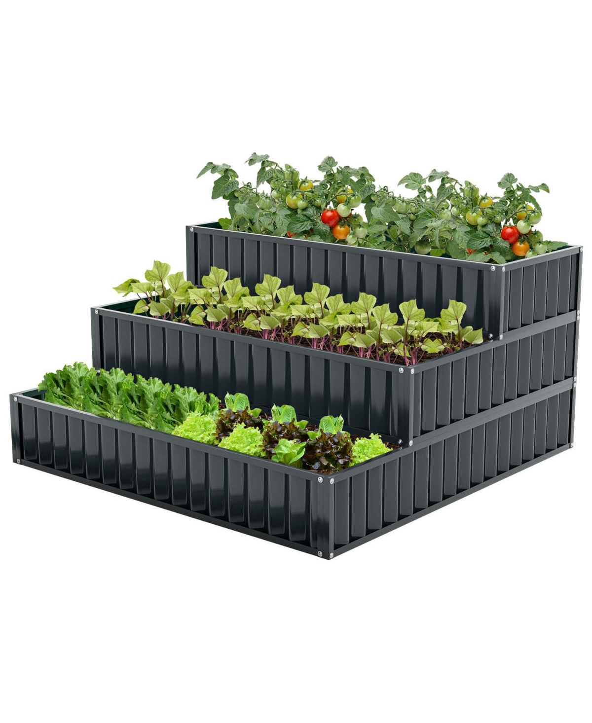 Click here for 3-Tier Raised Garden Bed 47 x 47 x 24 Metal Outdoo... prices