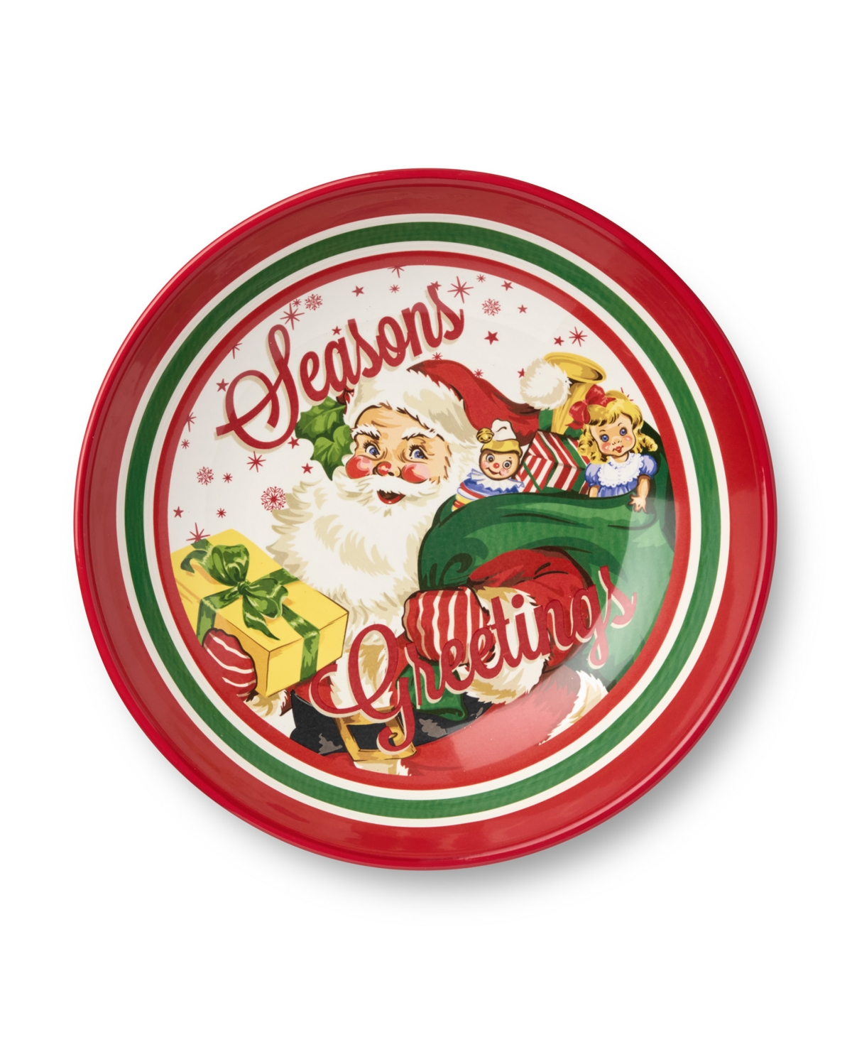 Certified International Santas Retro Christmas Serving Platter - Multi