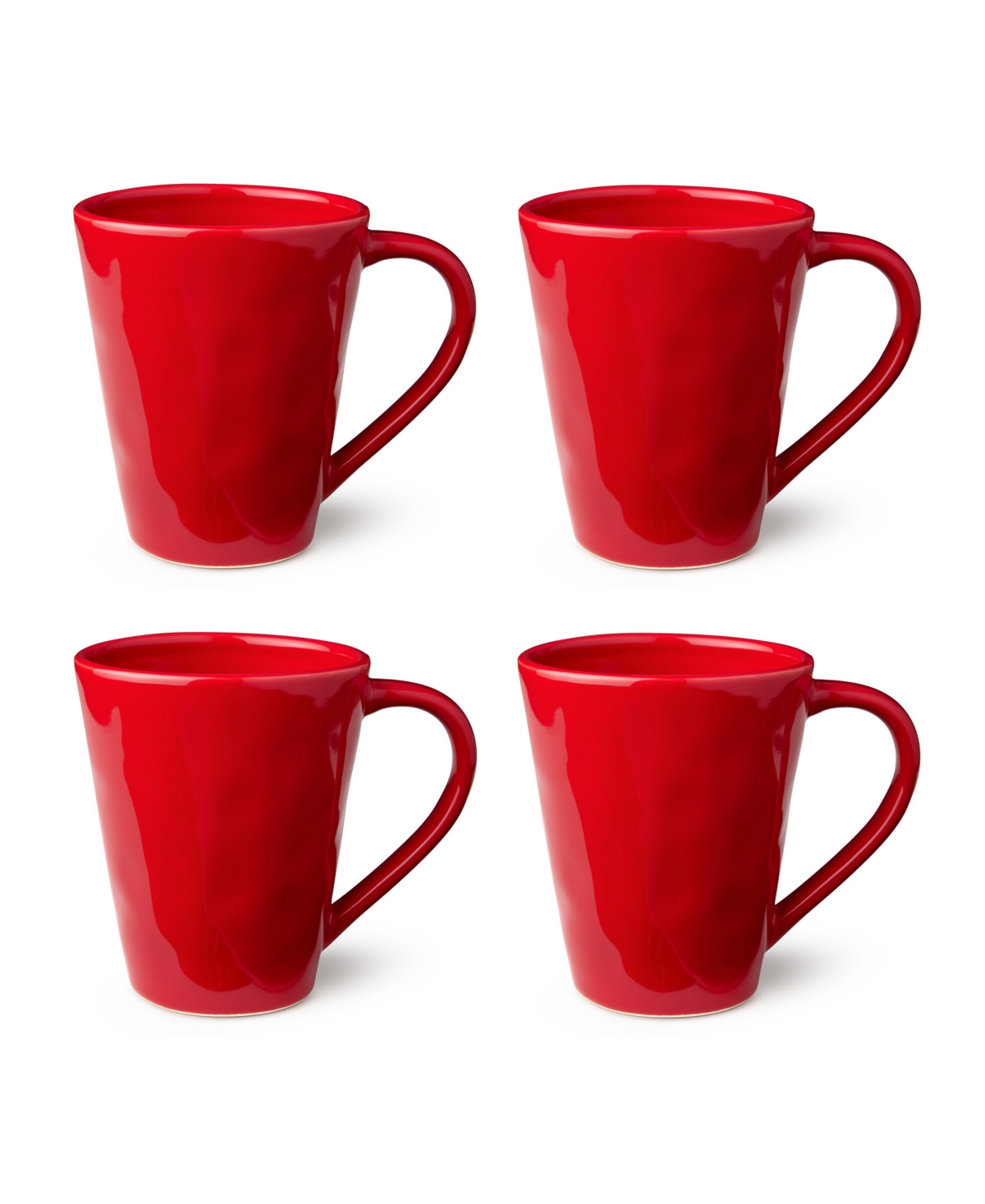 Certified International Berry Red Christmas Mugs  Set of 4 - Multi