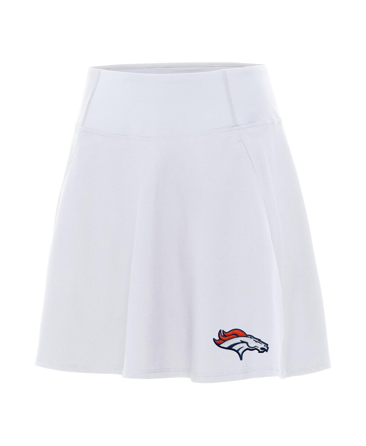Click here for Antigua Womens White Denver Broncos Chip Skort - W... prices