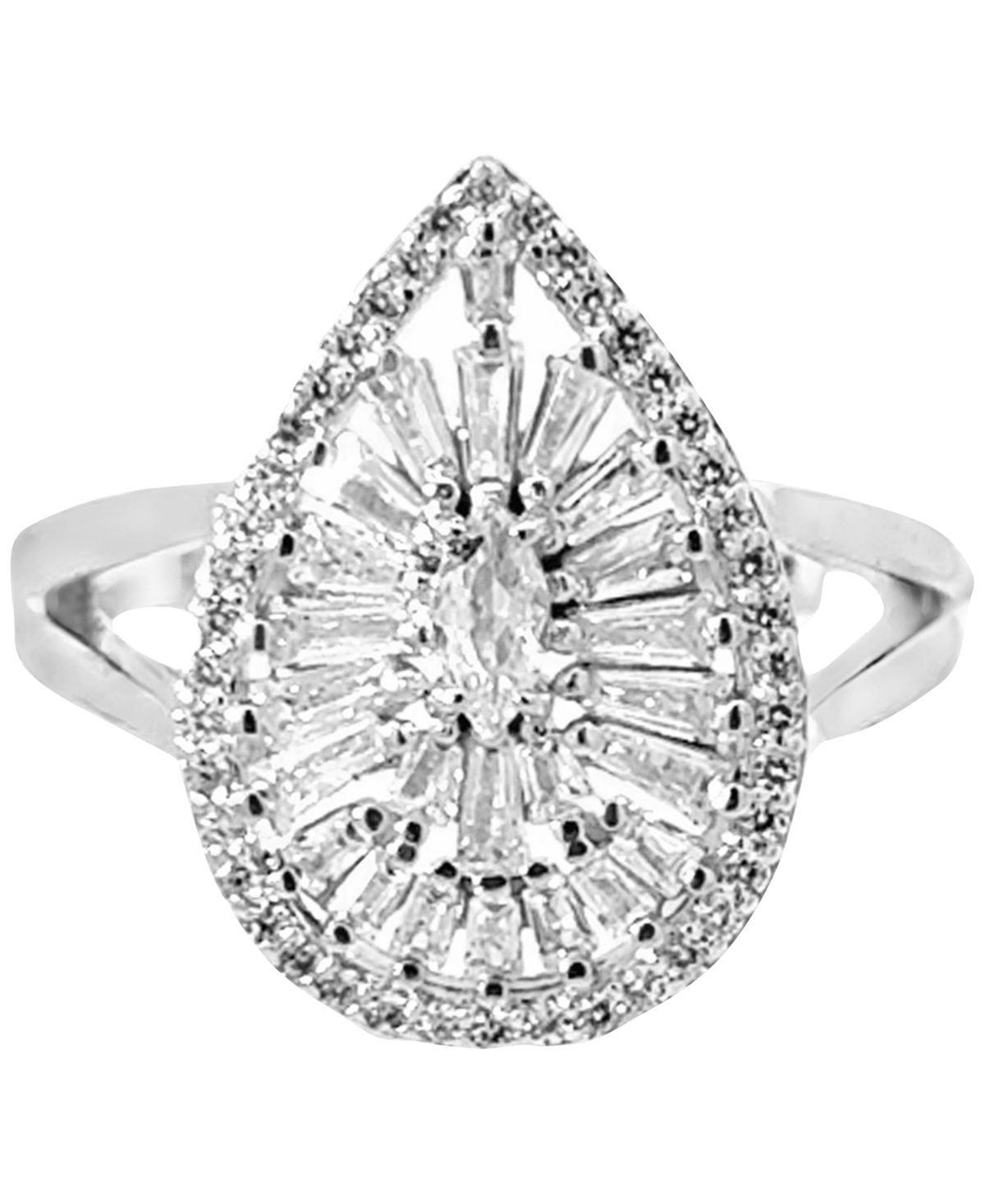 Click here for Giani Bernini Cubic Zirconia Teardrop Statement Ri... prices