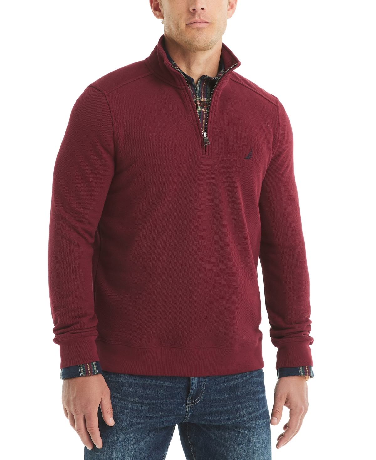 Click here for Nautica Mens Quarter-Zip Fleece Sweatshirt - Zinfa... prices