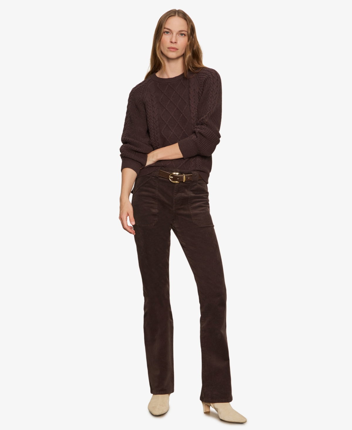 Click here for Sanctuary Womens Nomad Cable Popover Sweater - Sem... prices