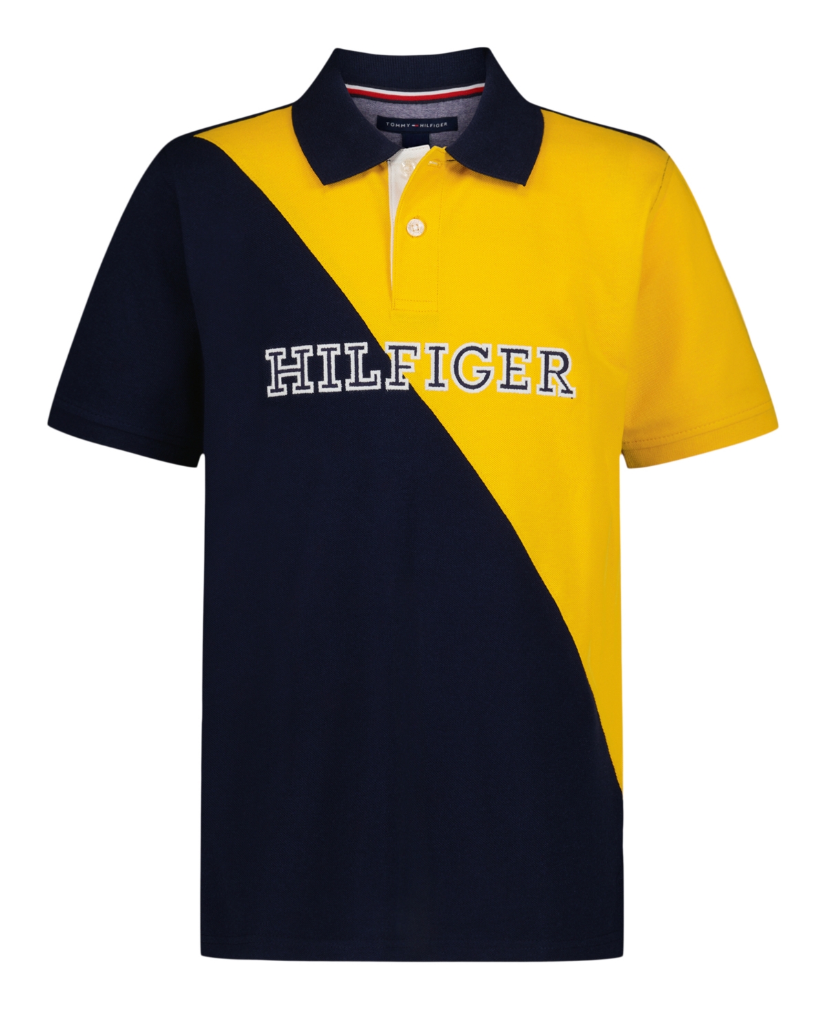 Click here for Tommy Hilfiger Big Boys S-xl Diagonal Pieced Polo... prices