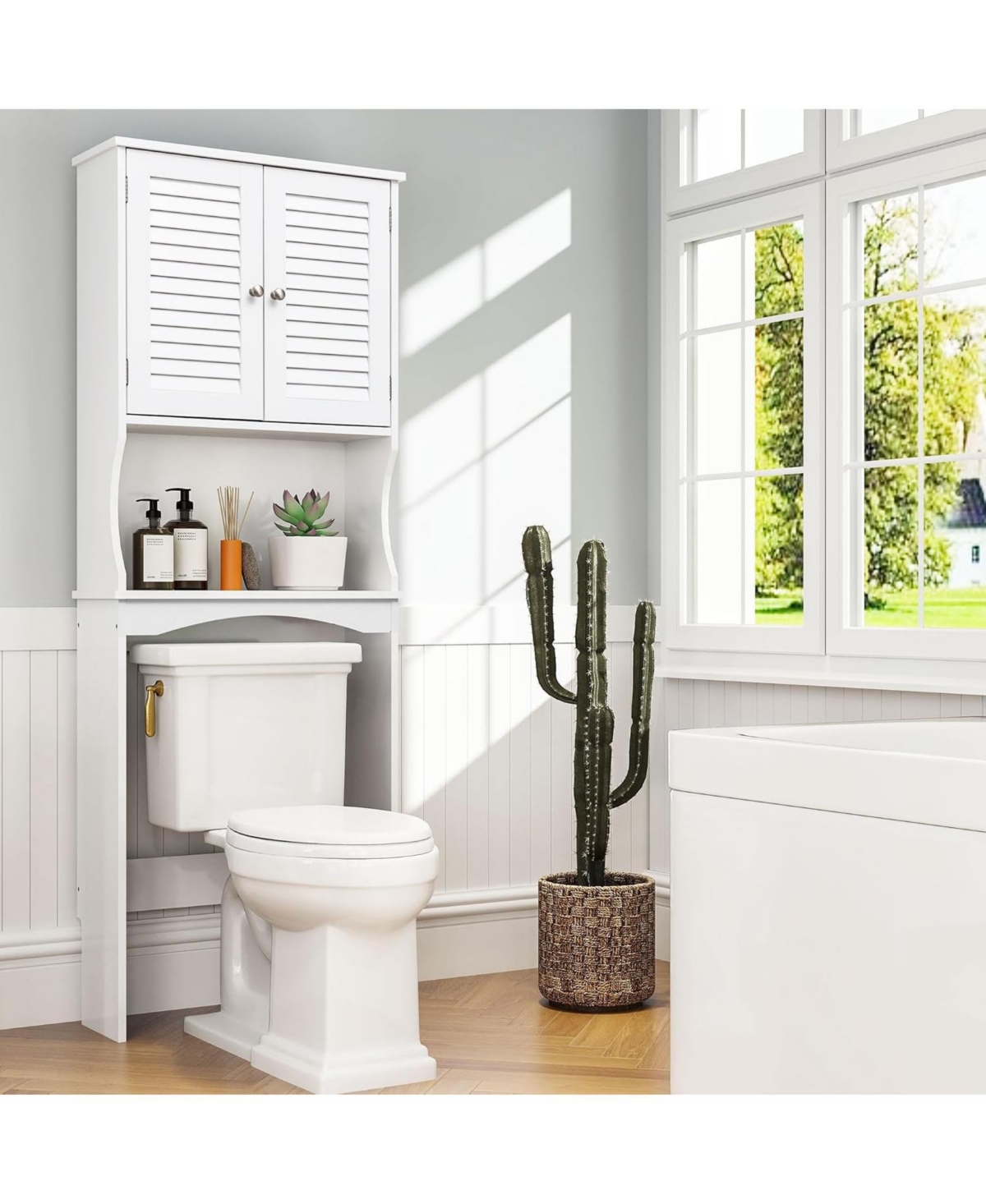 Click here for Vanirror 23x67 White Over The Storage Cabinet - 3-... prices