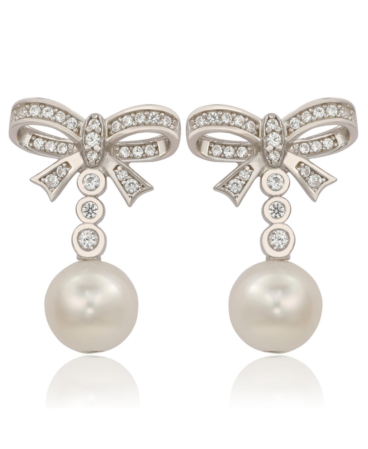 Click here for Suzy Levian Sterling Silver Pearl & White Sapphire... prices