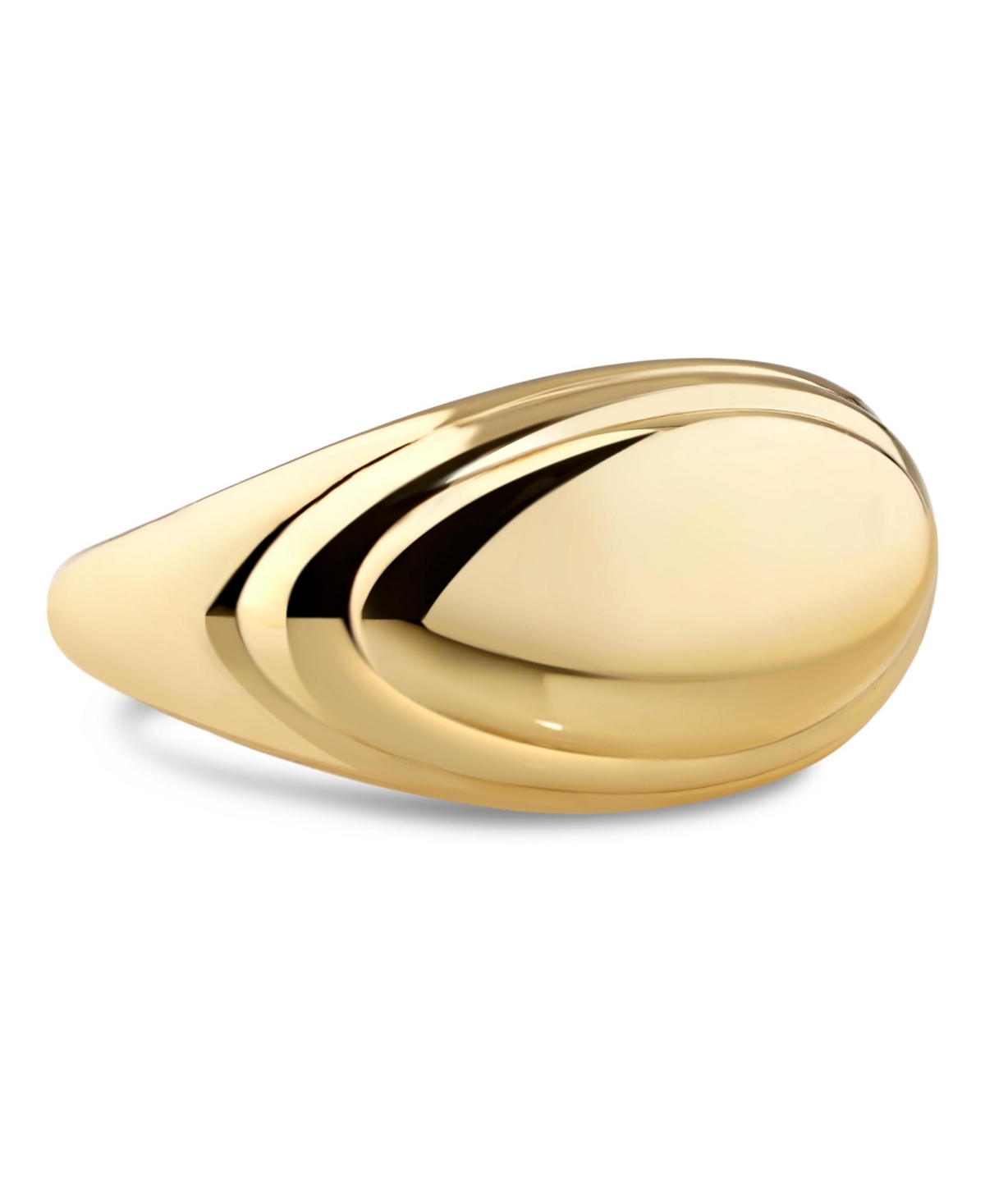 Click here for Devata Contour-lined Dome Ring in Gold Plated Ster... prices