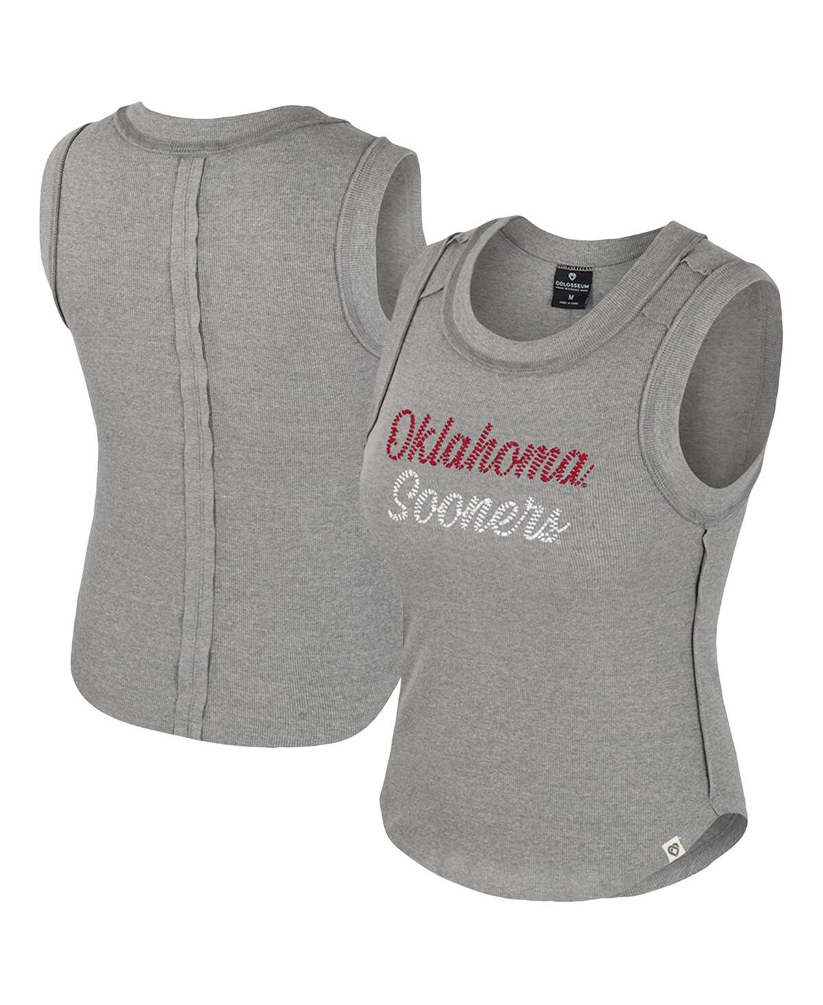 Click here for Colosseum Womens Heather Gray Oklahoma Sooners Bea... prices
