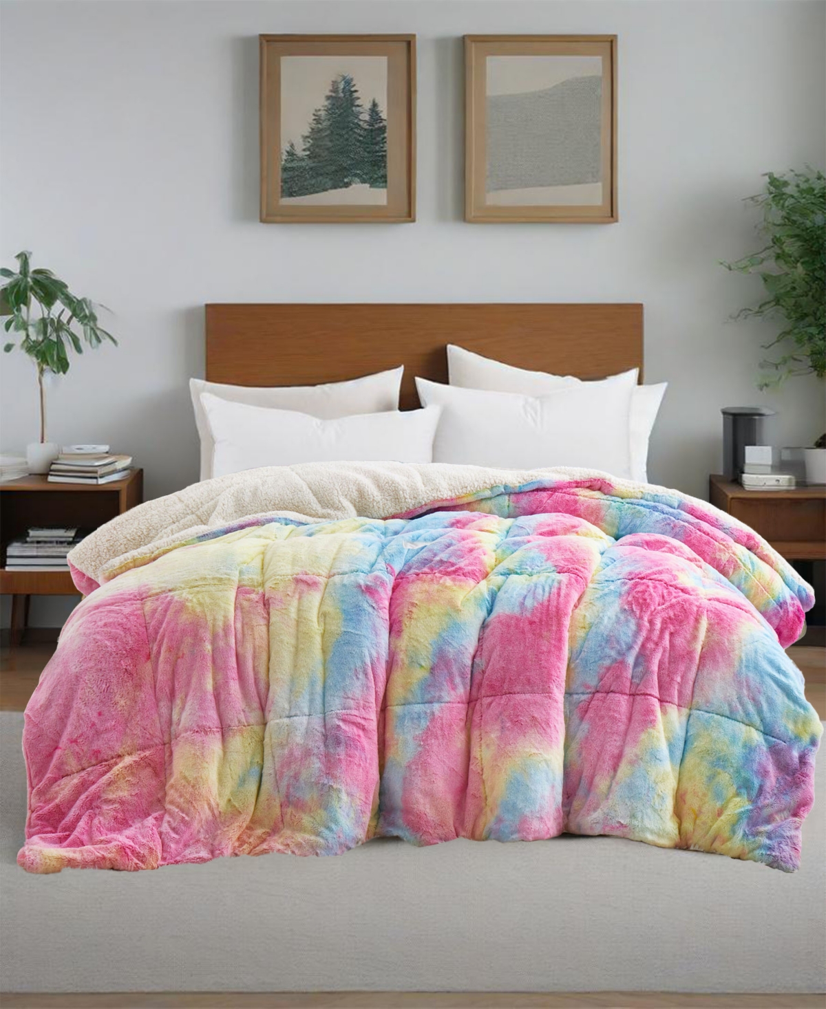 Click here for Unikome Reversible Medium Weight Plush Faux Fur Co... prices