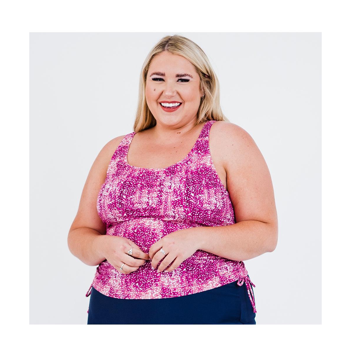 Click here for Calypsa Plus Size Maya Tankini Swim Top With Remov... prices