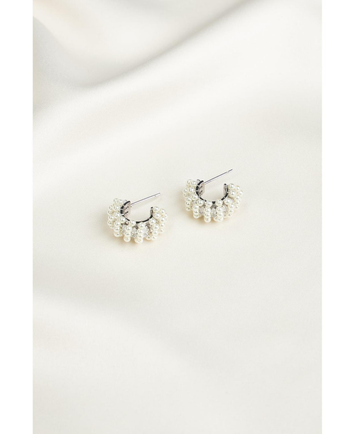 Click here for Millie Mini Pearl Hoops - Silver prices