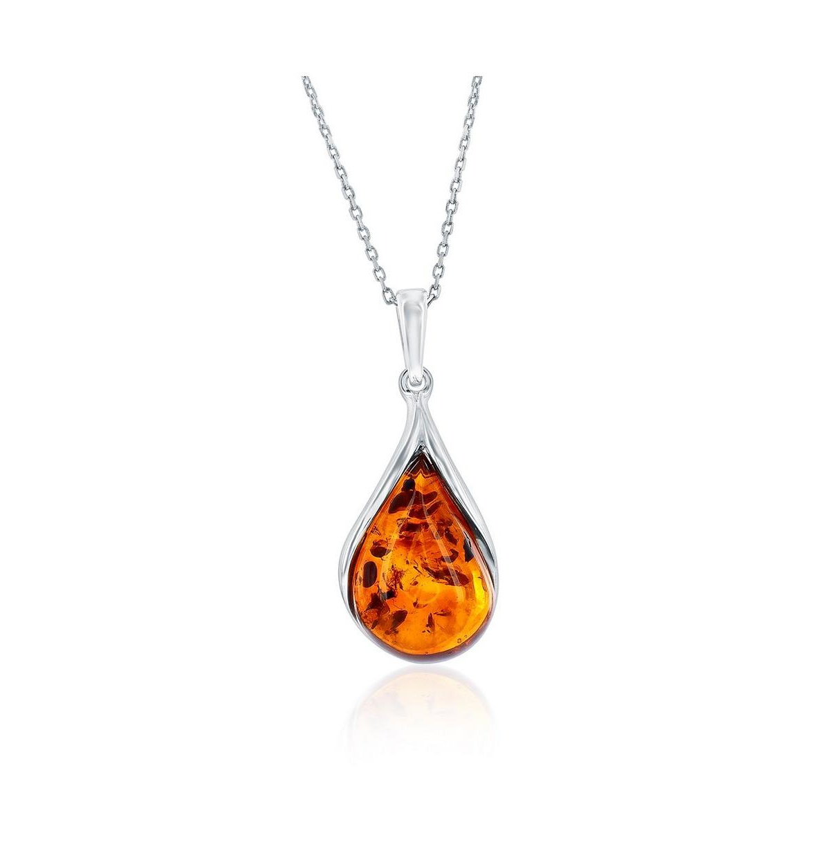 Click here for Caribbean Treasures Sterling Silver  Teardrop Ambe... prices