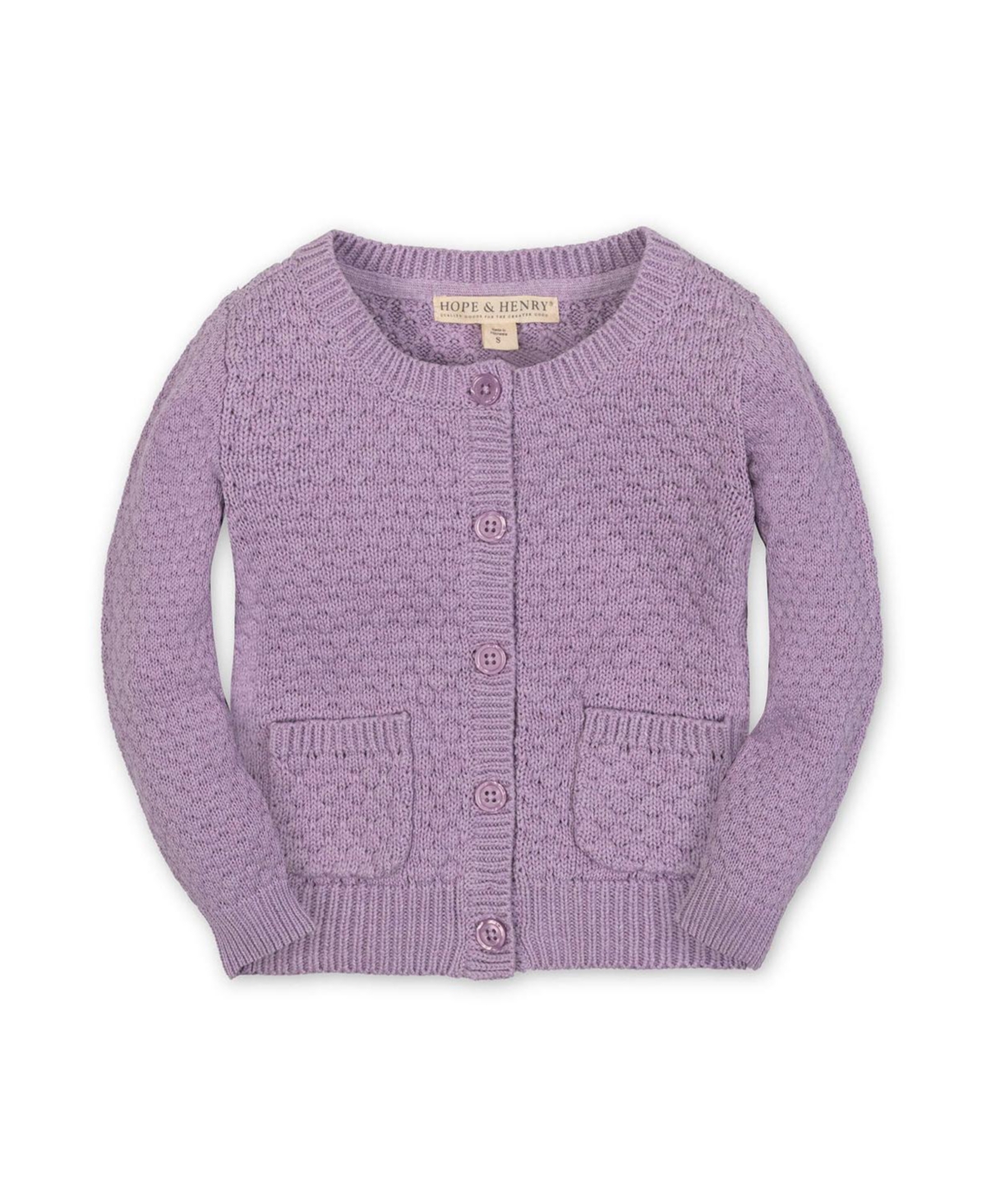 Click here for Hope & Henry Girls Organic Long Sleeve Textured Ca... prices