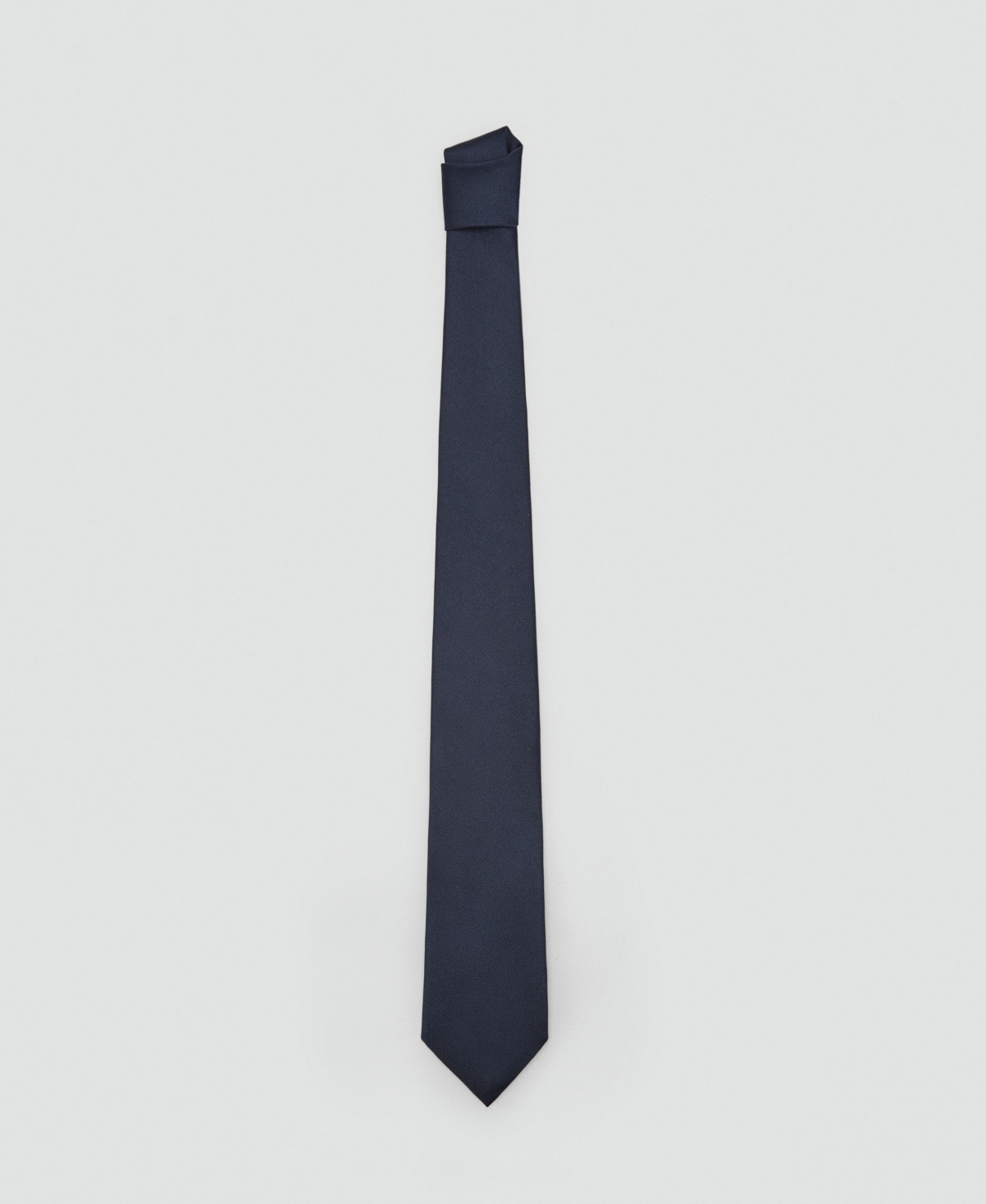 Click here for Mango Mens Plain Silk Tie - Navy prices