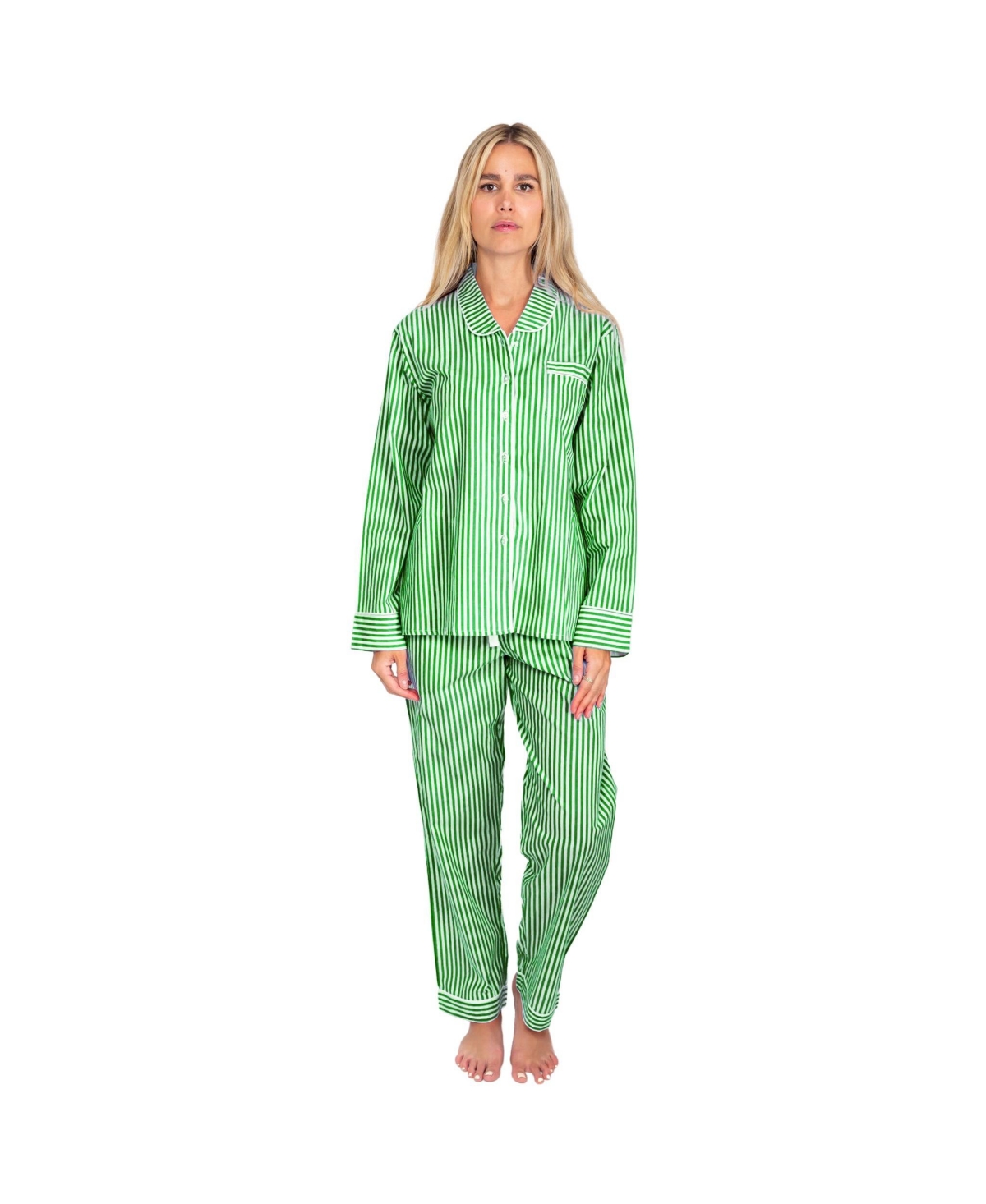 Click here for Sant and Abel Womens Braddock Long Pj Set - Green... prices