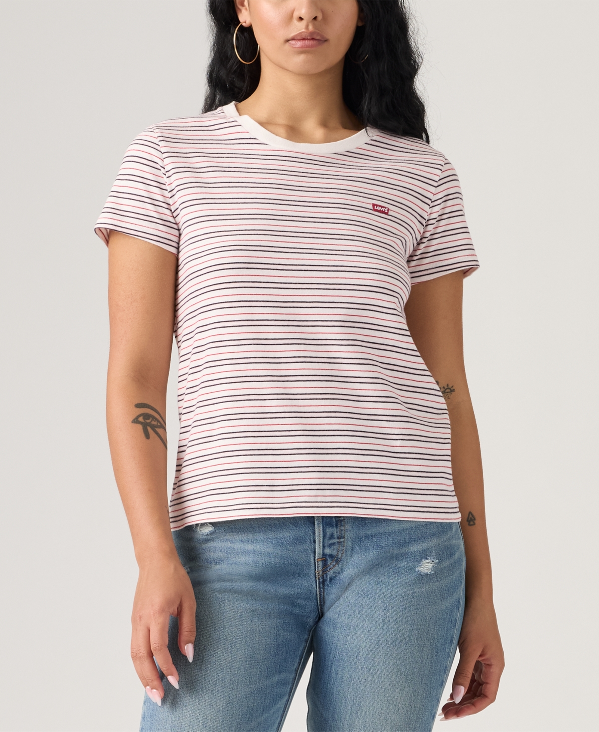 Click here for Levis Womens The Perfect Crewneck Cotton T-Shirt -... prices