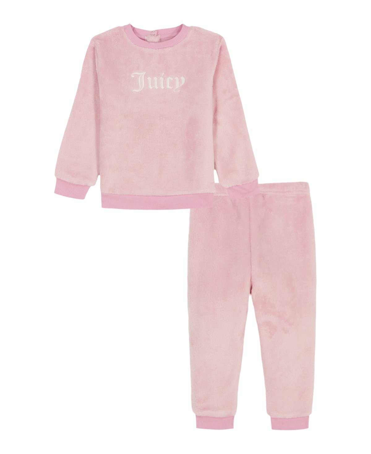 Click here for Juicy Baby Girls 2-Piece Sherpa Top and Pant Set -... prices