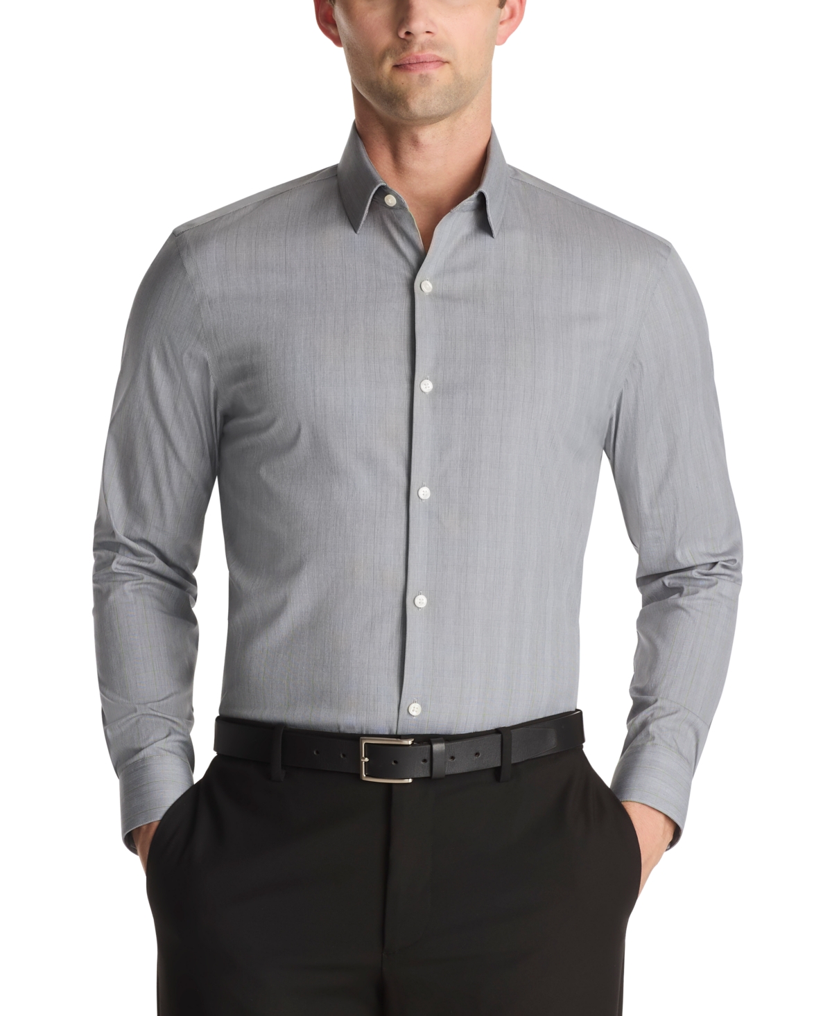 Click here for Calvin Klein Mens Extra Slim Fit Dress Shirt - Gra... prices