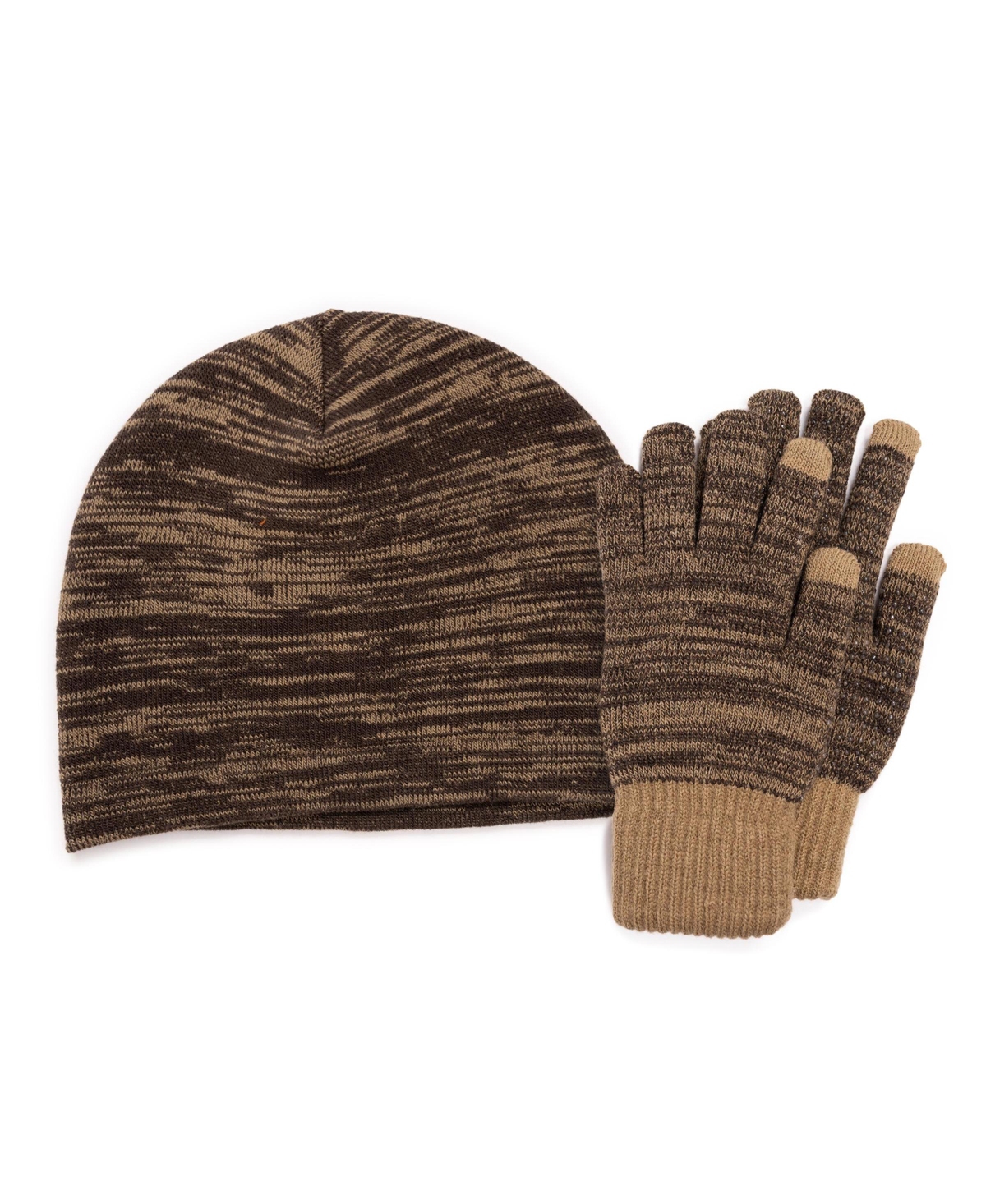 Click here for Quietwear Men Heat Retainer Beanie/Glove - Brown prices