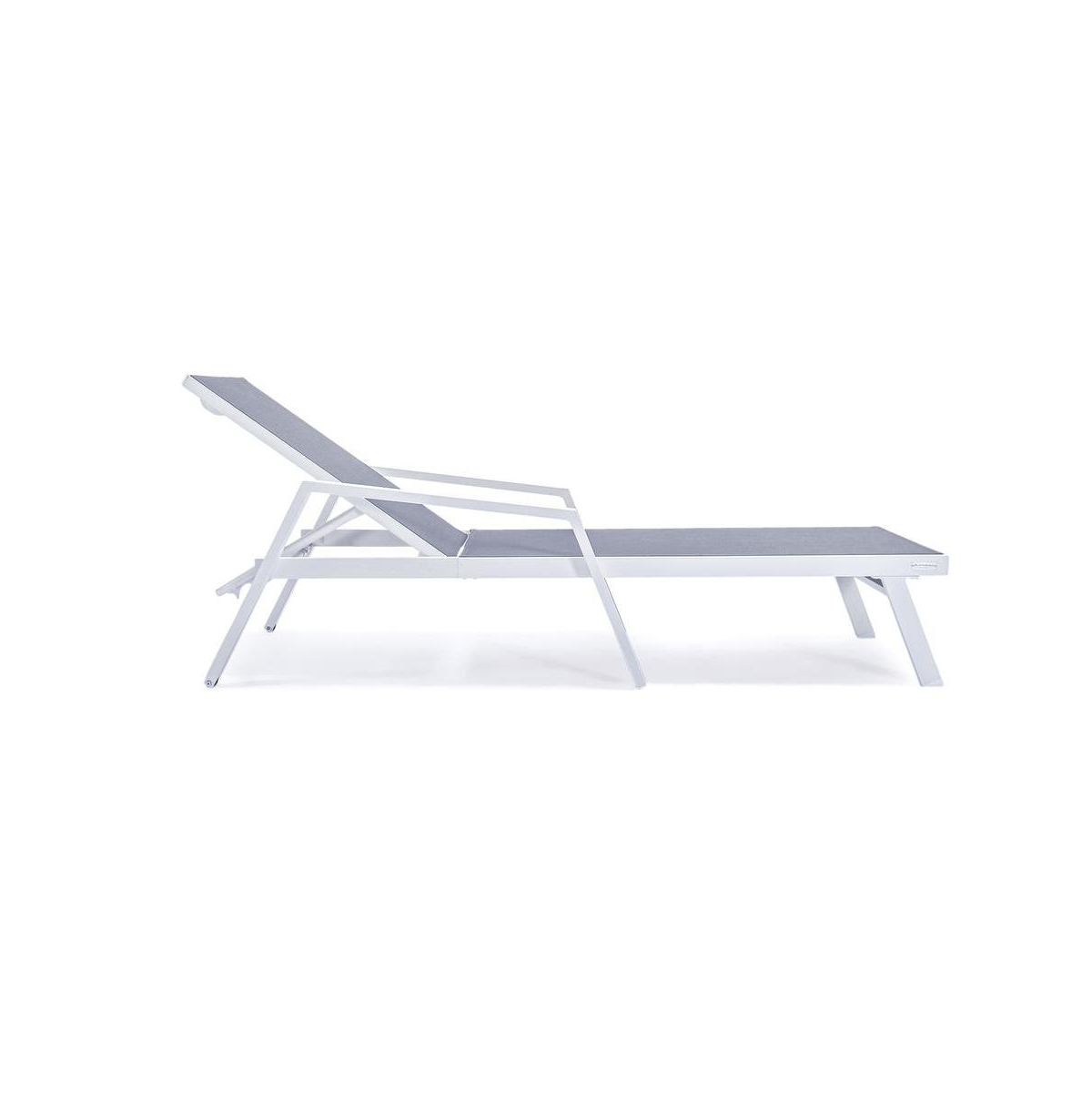 Click here for LeisureMod Lounge Chair With Armrests in White Alu... prices