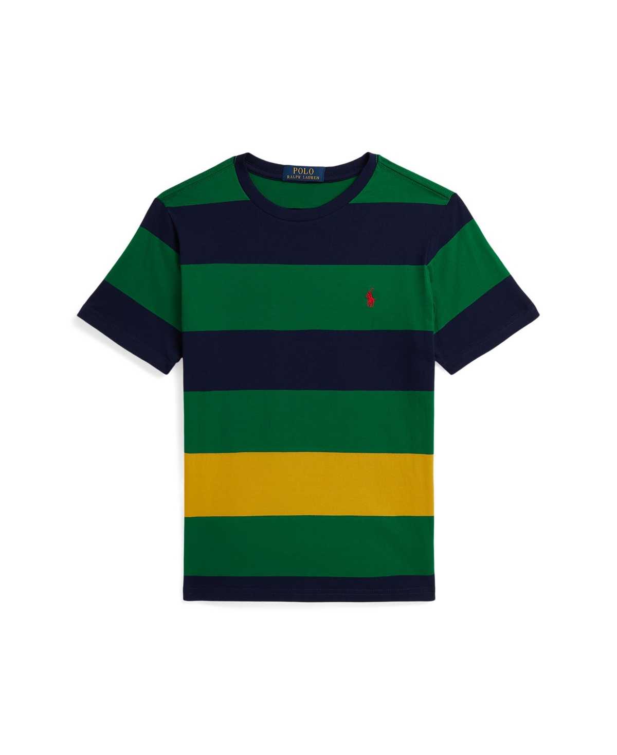 Polo Ralph Lauren Big Boys Striped Cotton Jersey T-Shirt - Athletic Green Multi