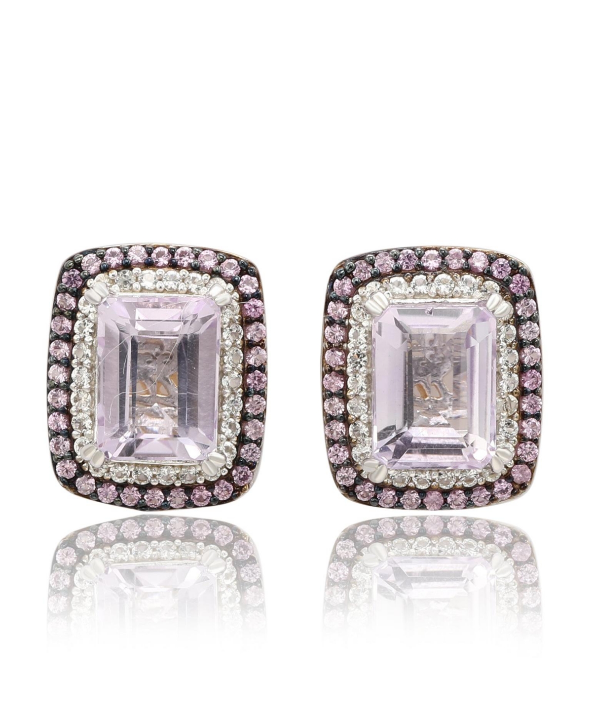 Click here for Suzy Levian Sterling Silver Emerald Cut Topaz And... prices