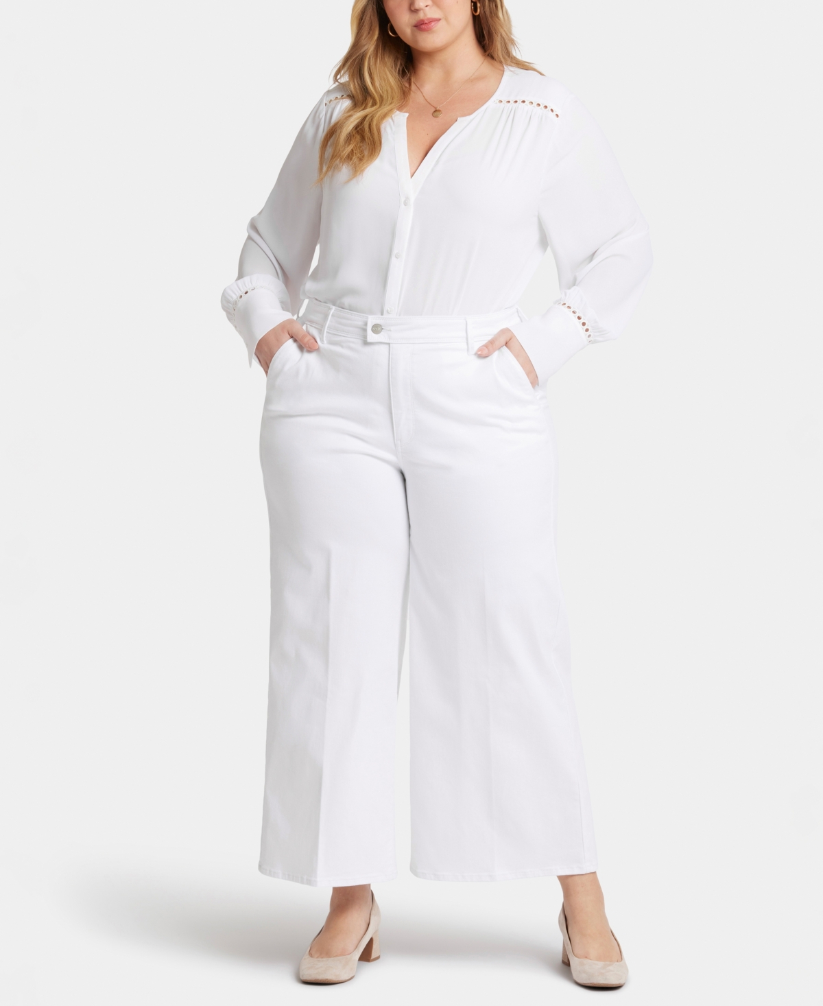 Click here for Nydj Plus Size Mona Wide Leg Trouser Ankle Jeans -... prices