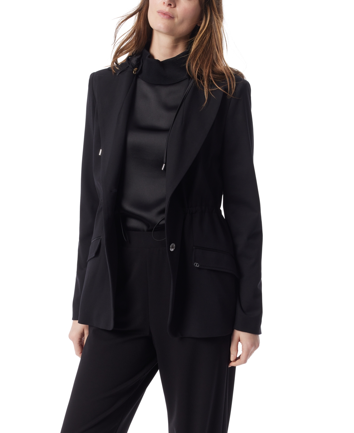 Click here for Dee Ocleppo Womens Jasmine Hooded Blazer - Black prices
