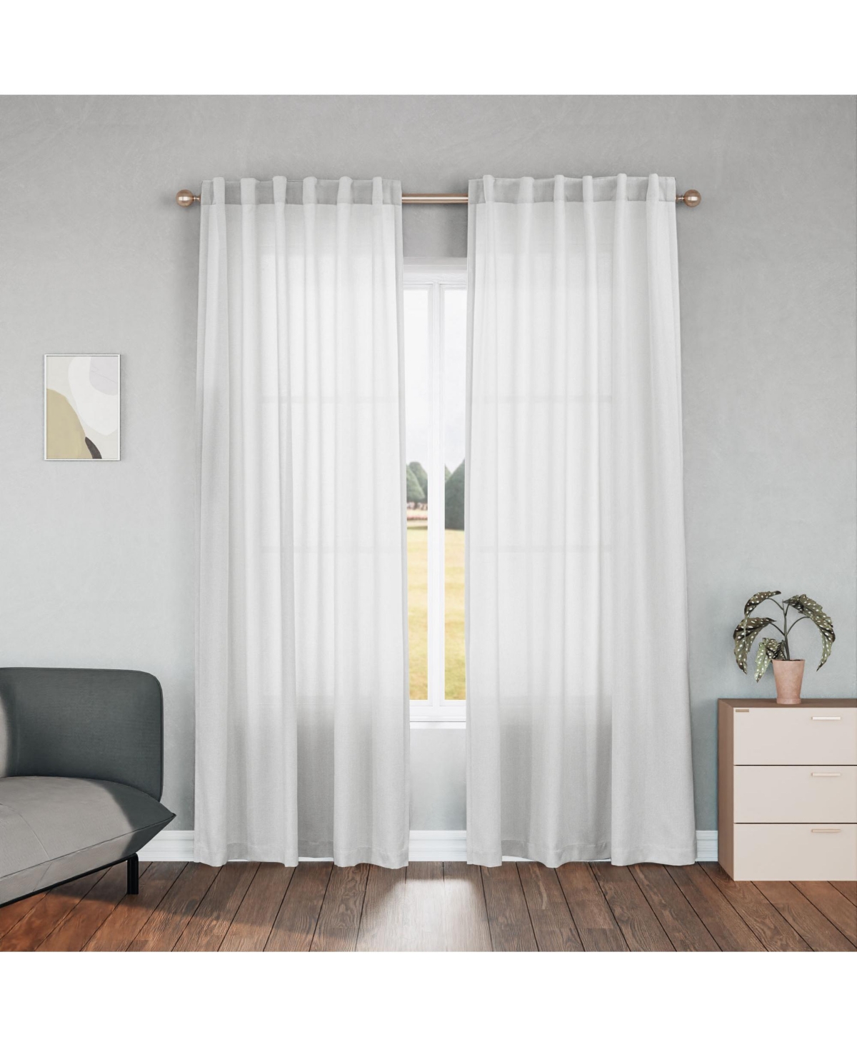 Click here for Awesome Home Faux Linen Texture Light Filtering Ba... prices