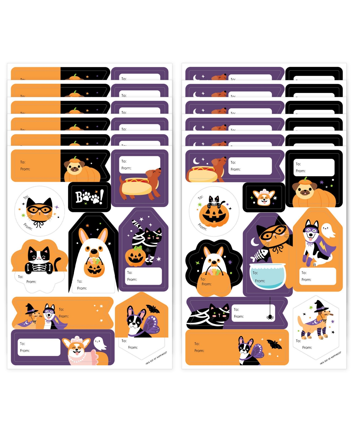 Click here for Big Dot of Happiness Halloween Pets - Assorted To... prices