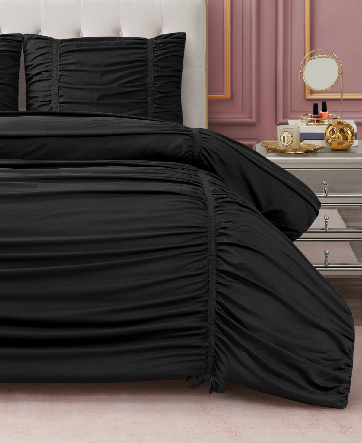 Click here for Juicy Couture Ribbon Ruched 2-Pc. Comforter Set  T... prices