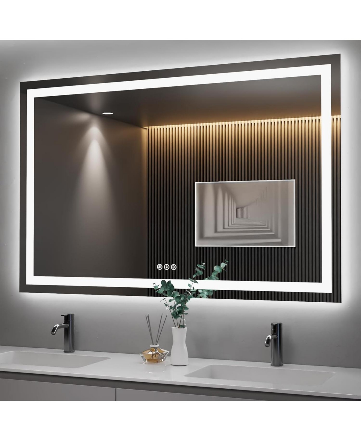 Click here for Amorho Led Bathroom Mirror  55" x 36" wi... prices