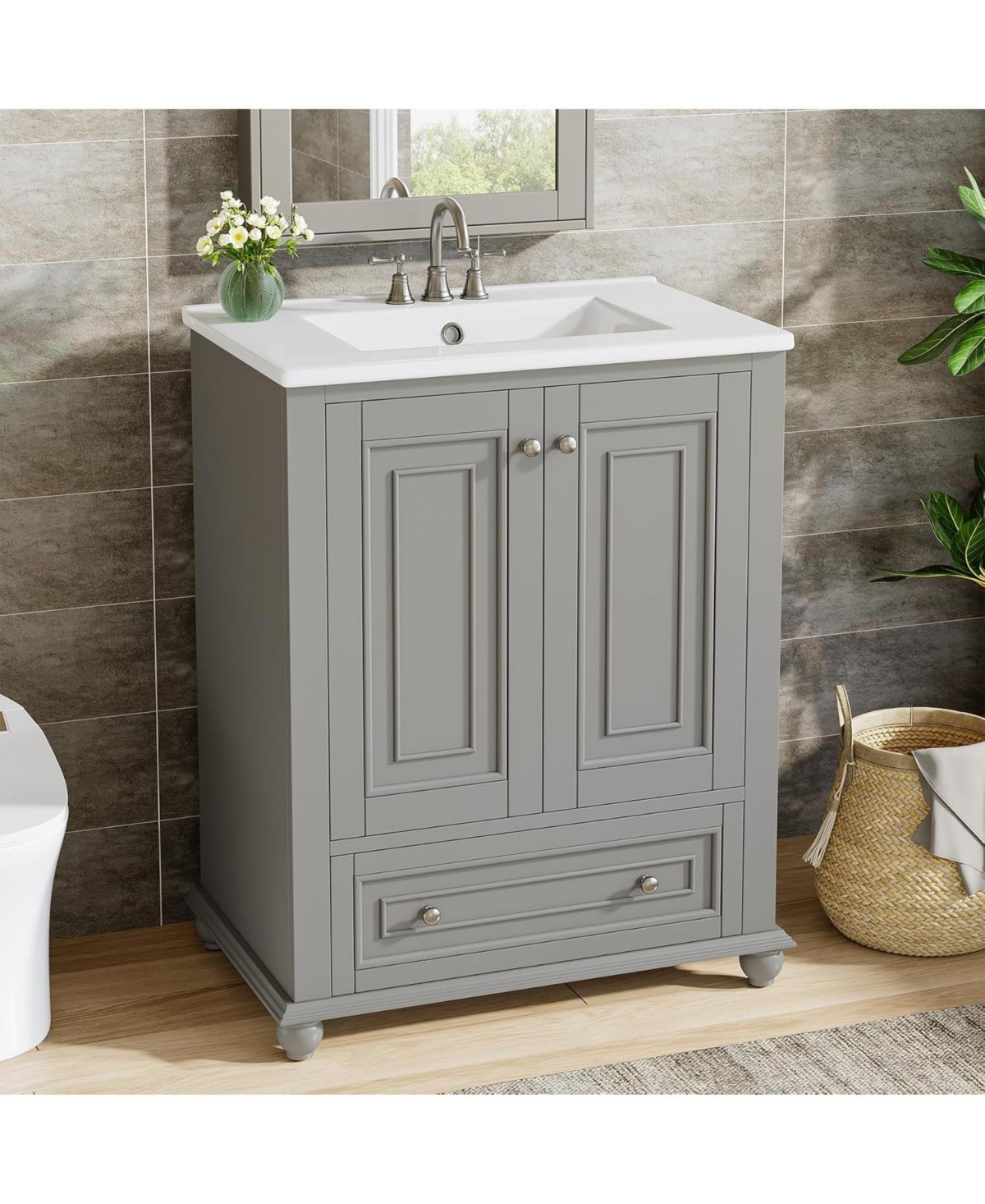 Click here for Tribesigns 24 Bathroom Vanity with Ceramic Sink Co... prices