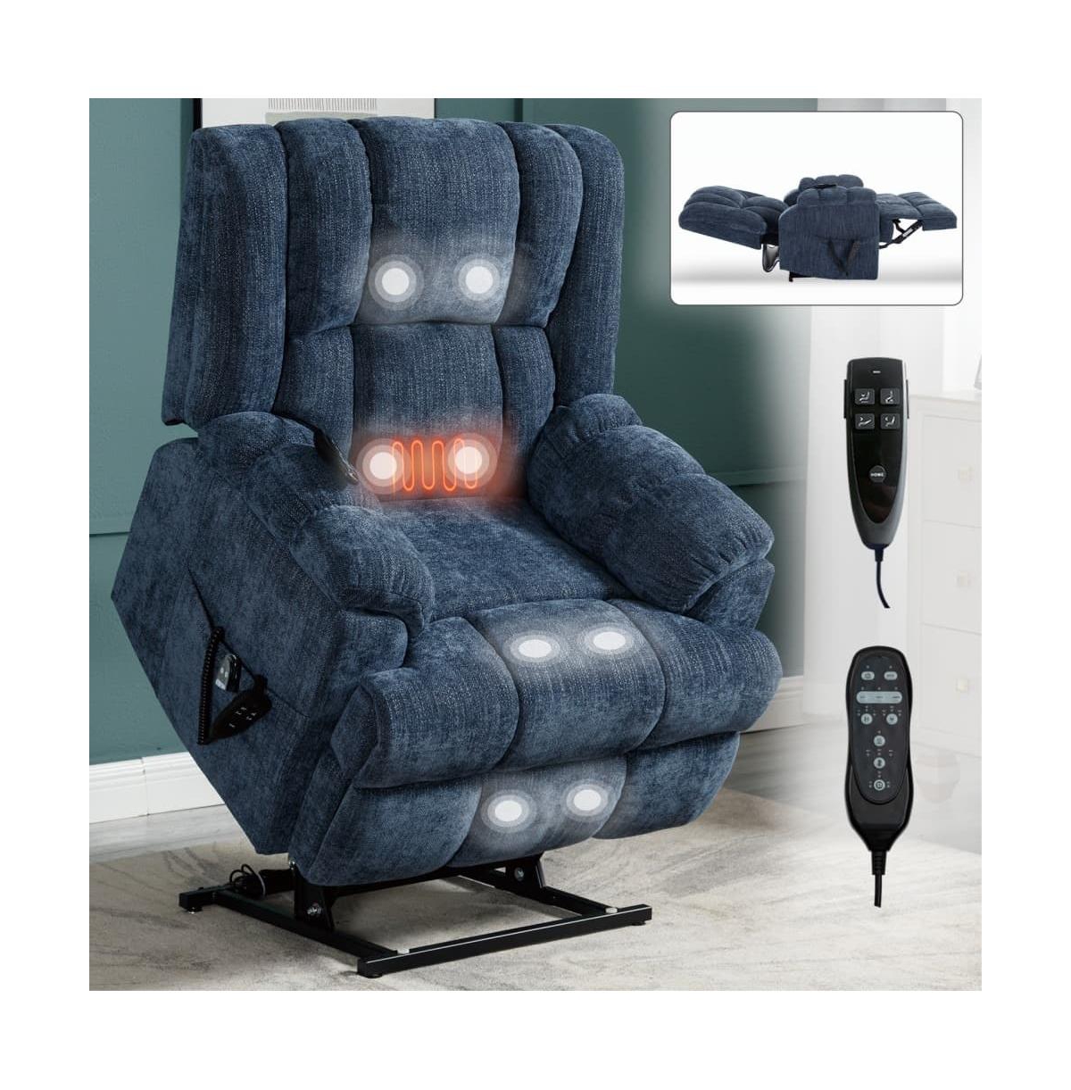 Click here for Maison Boucle Chenille Power Lift Recliner for Sen... prices