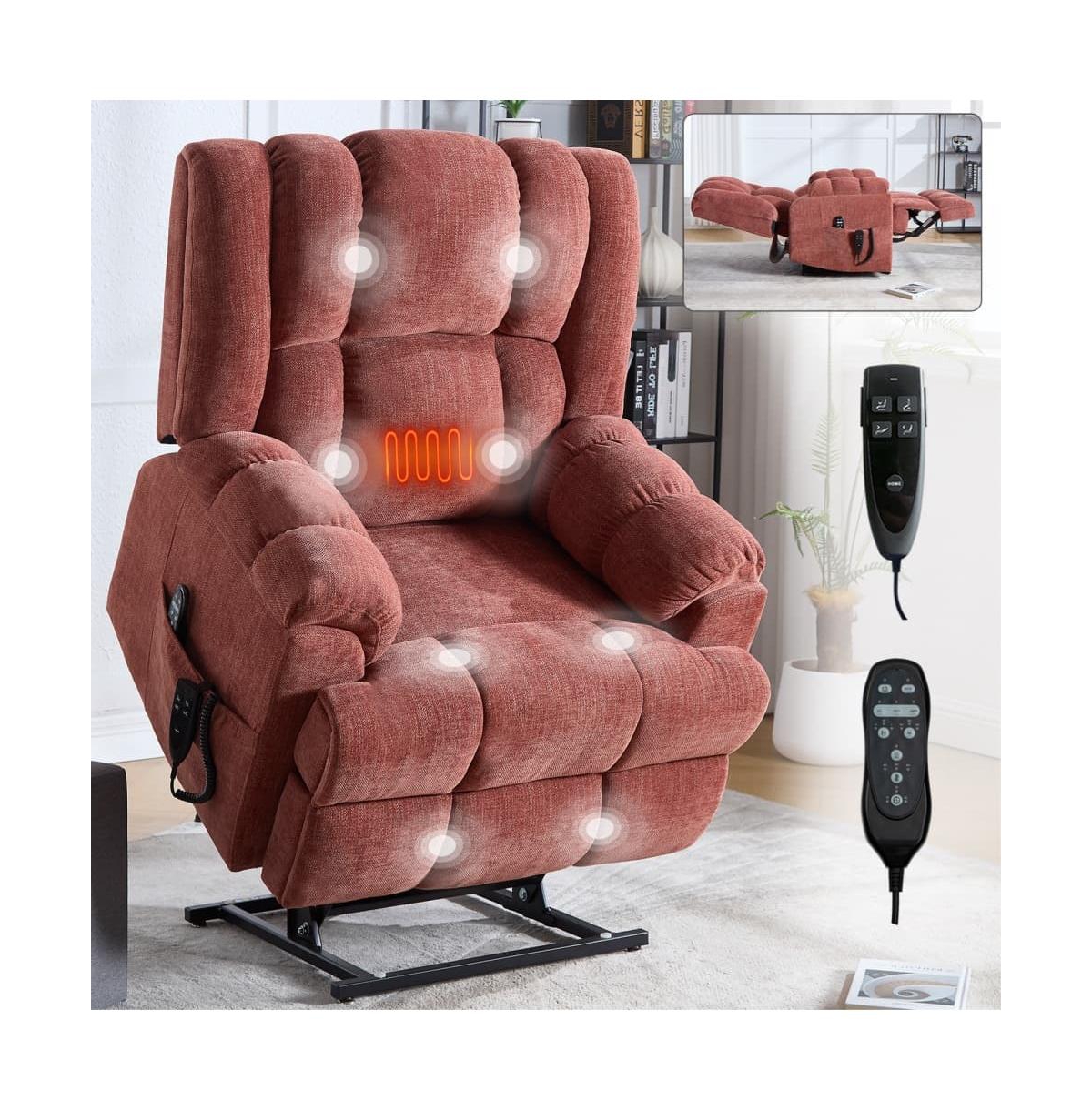 Click here for Maison Boucle Chenille Power Lift Recliner for Sen... prices