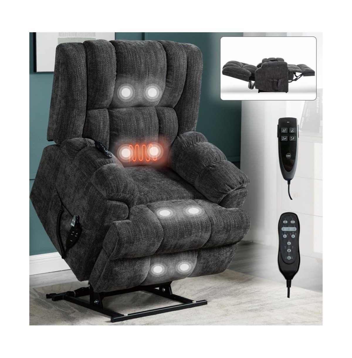Click here for Maison Boucle Chenille Power Lift Recliner for Sen... prices