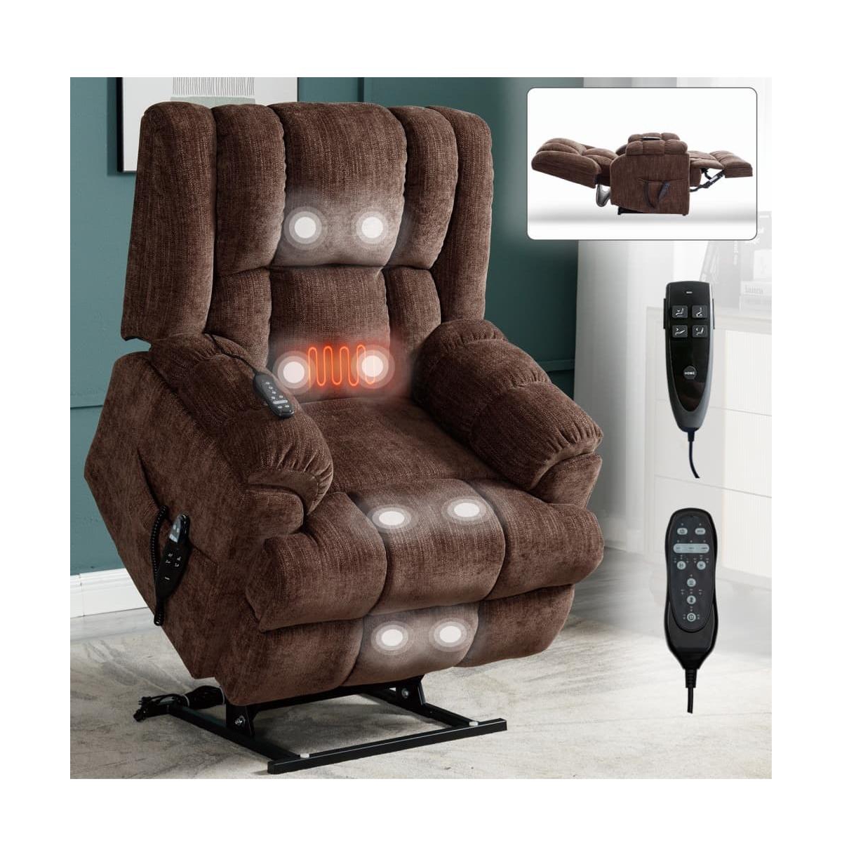 Click here for Maison Boucle Chenille Power Lift Recliner for Sen... prices