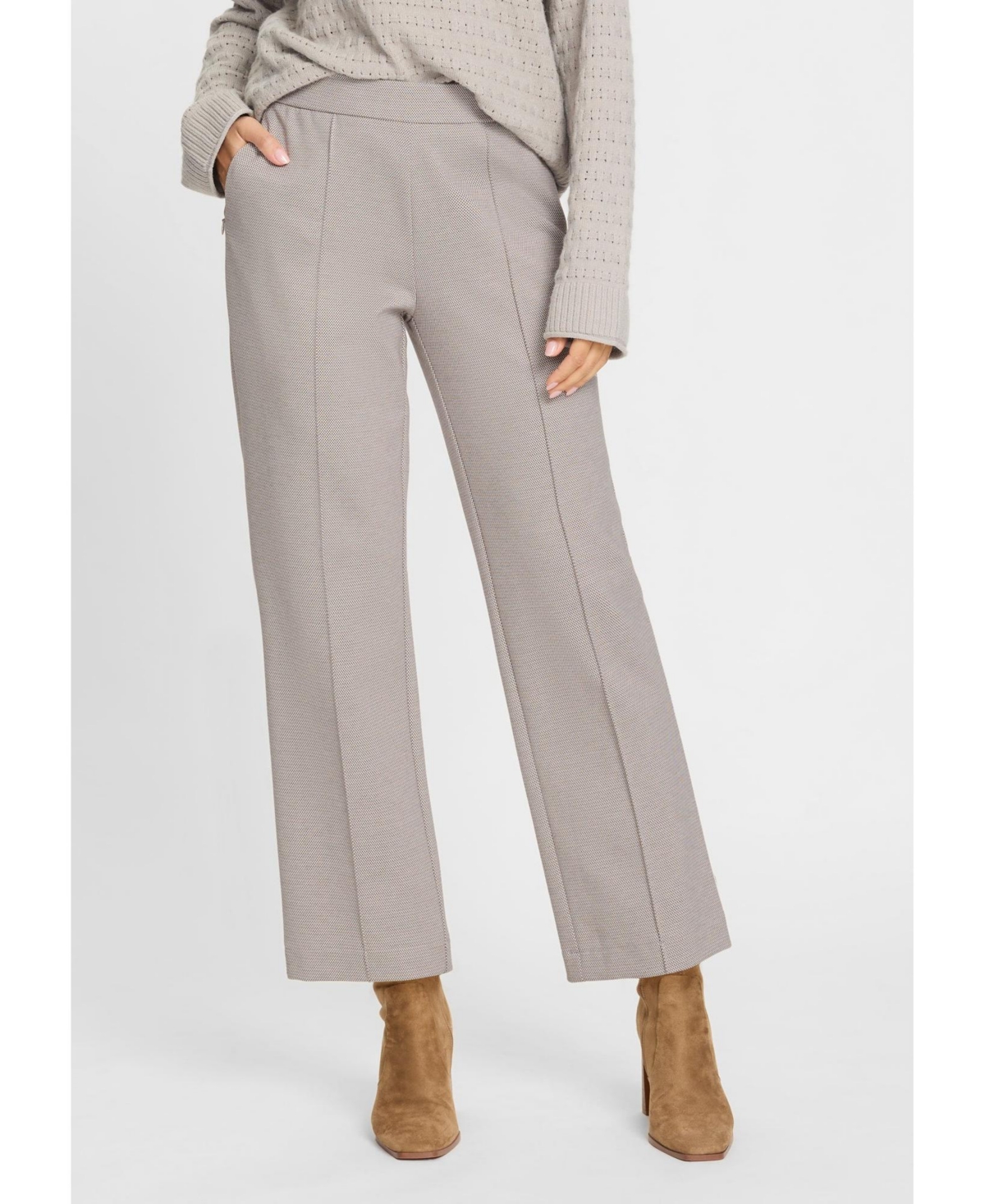 Click here for Olsen Womens Mona Fit Stretch Check Trouser - Dark... prices