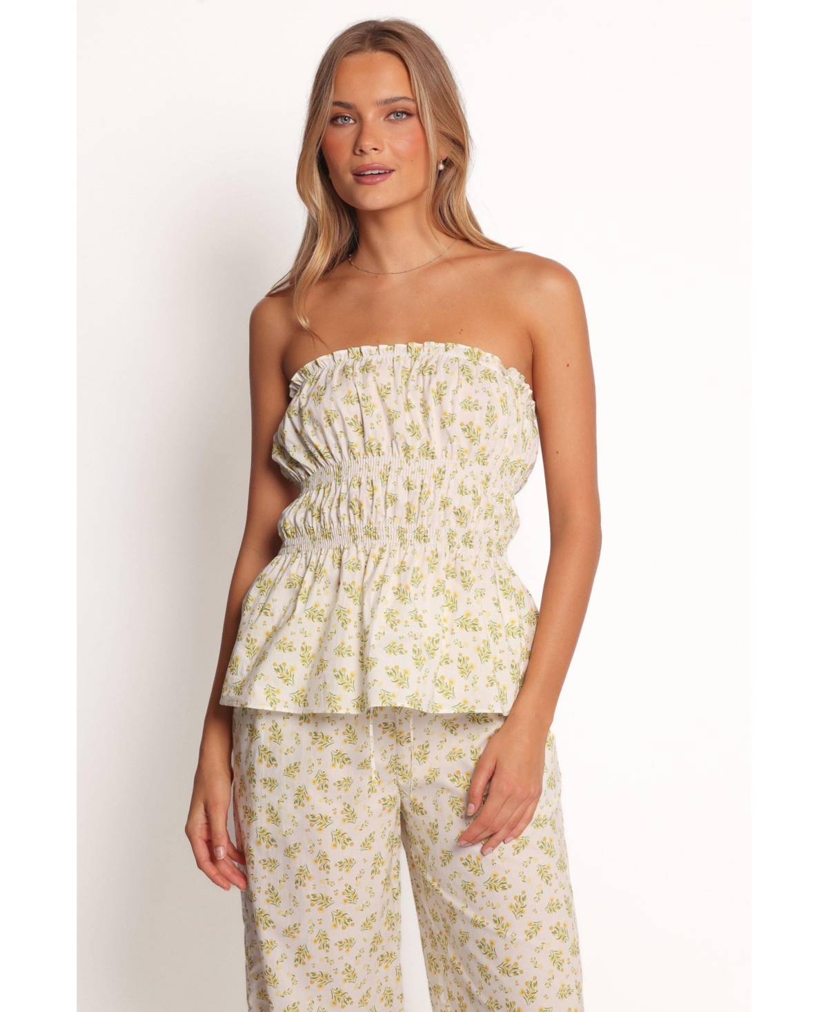 Click here for Petal and Pup Ruthie Strapless Top - Ditsy Florala... prices