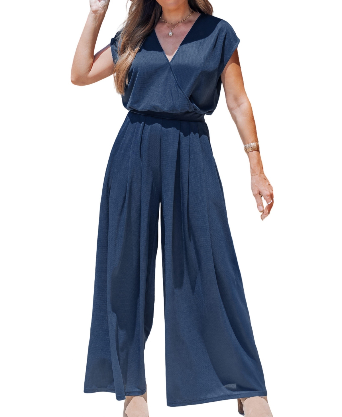 Click here for Cupshe Womens In Her Element Blue Jumpsuit - Dark... prices