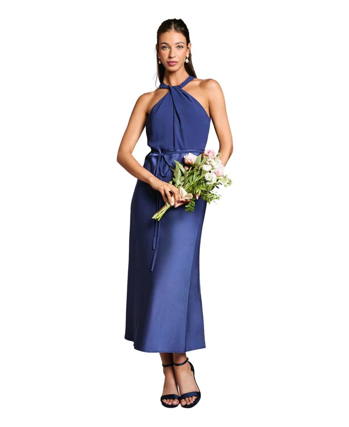 Click here for Oasis Womens Satin Halter Neck Bridesmaid Dress -... prices