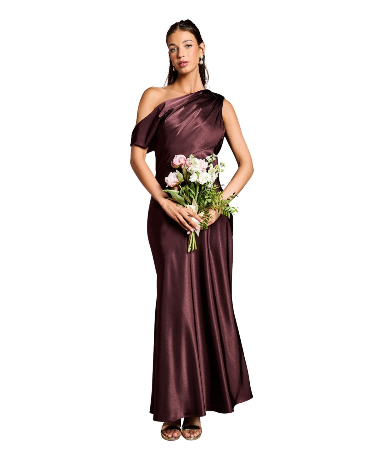 Click here for Coast Womens Satin One Shoulder Fishtail Maxi Dres... prices